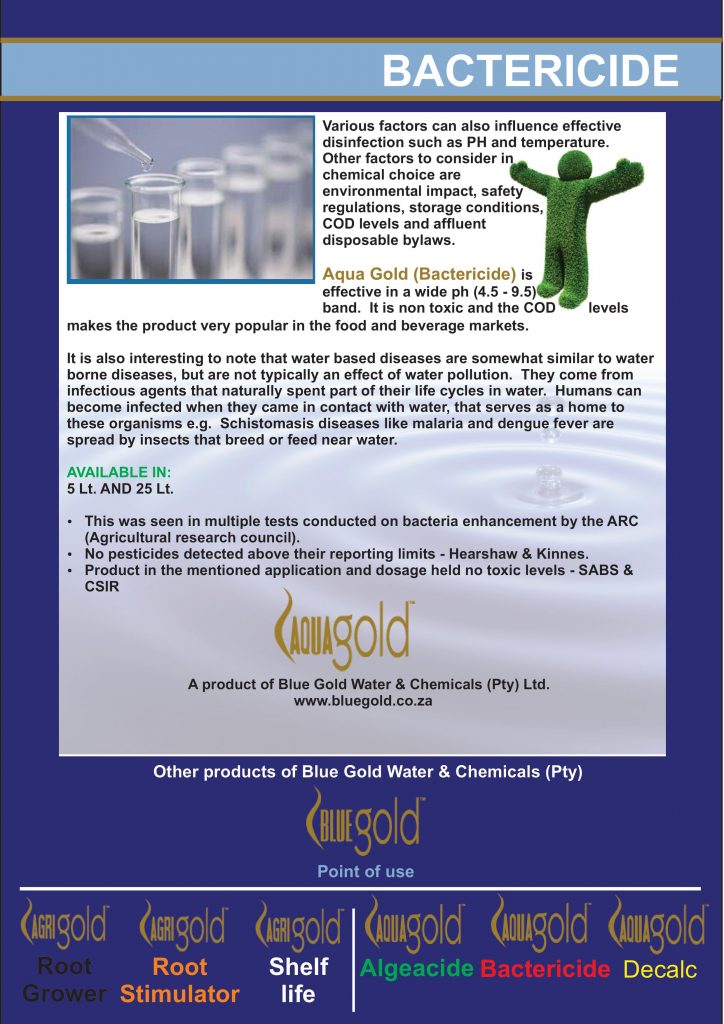 Bactericide - Bluegold Water & Chemicals (Pty) Ltd